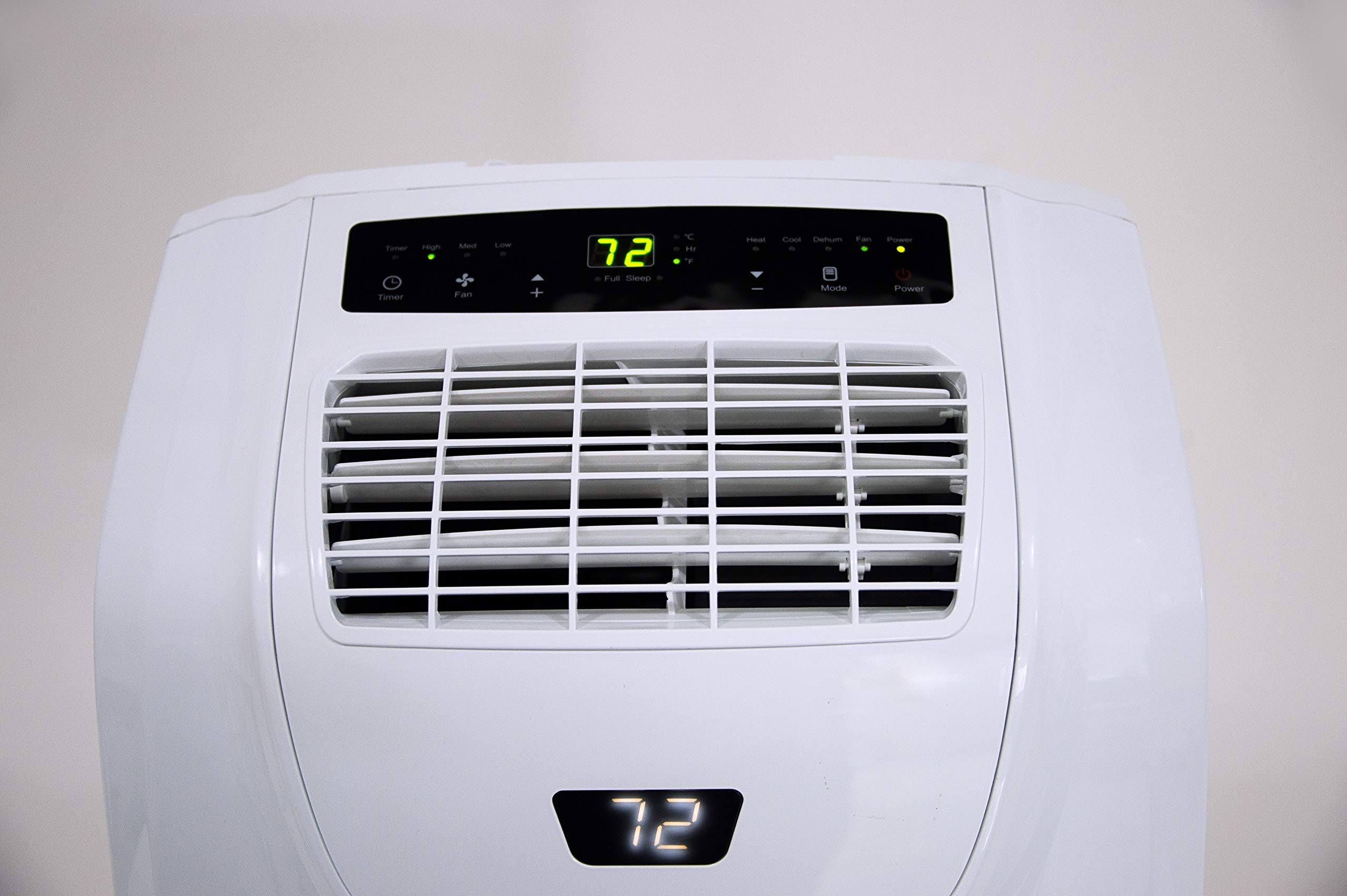 Portable Air Conditioner-Heat/Cool, 14000 BTU (SACC), 500 sq.ft, Standing Room AC Unit with LED Display, Remote Control and 24-Hour ON/OFF Programmable Timer, Low Noise Level, ETL Certified