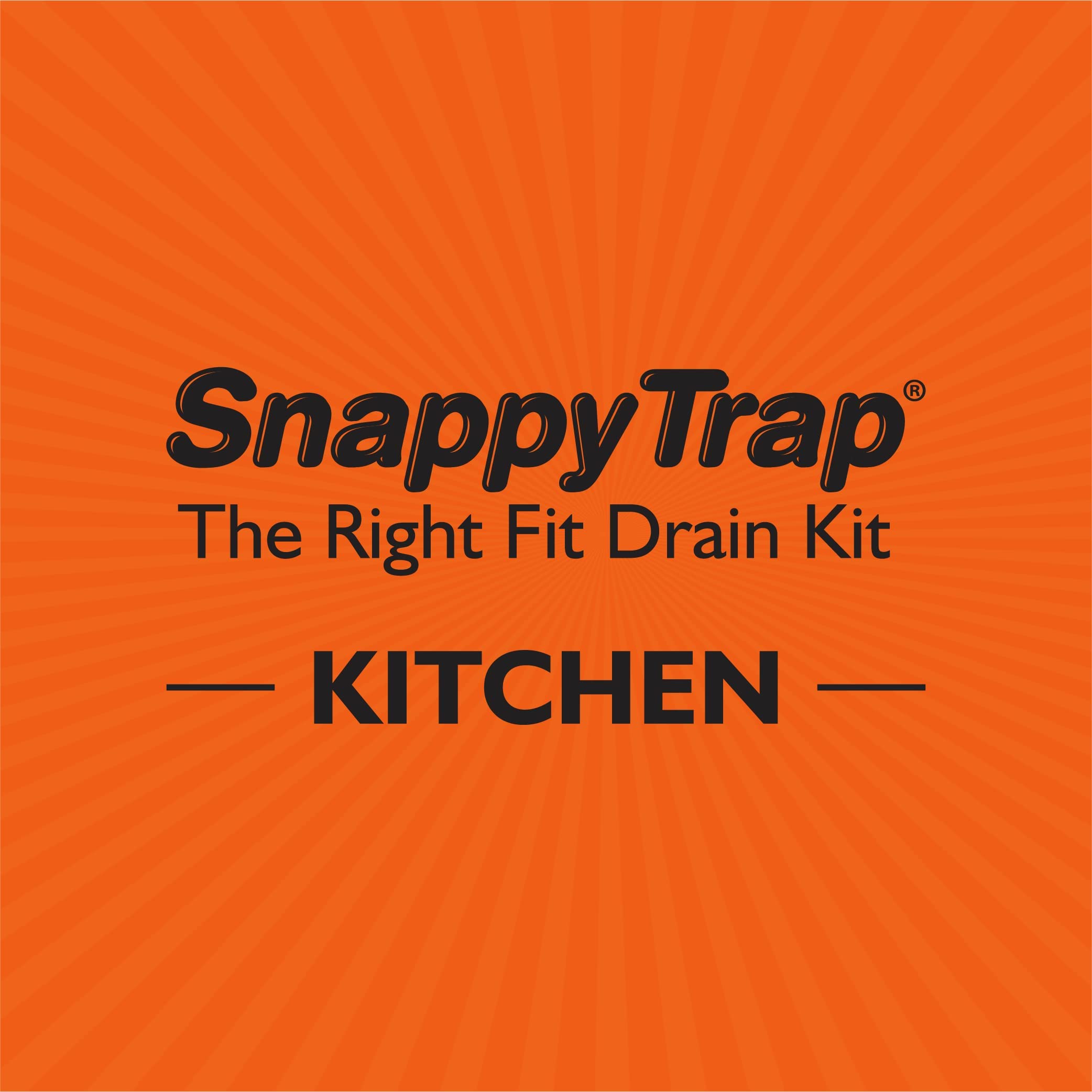 Snappy Trap Special Kit for Double Kitchen Sinks with Limited Vertical Distance between Sink Strainers and Wall Drainpipe