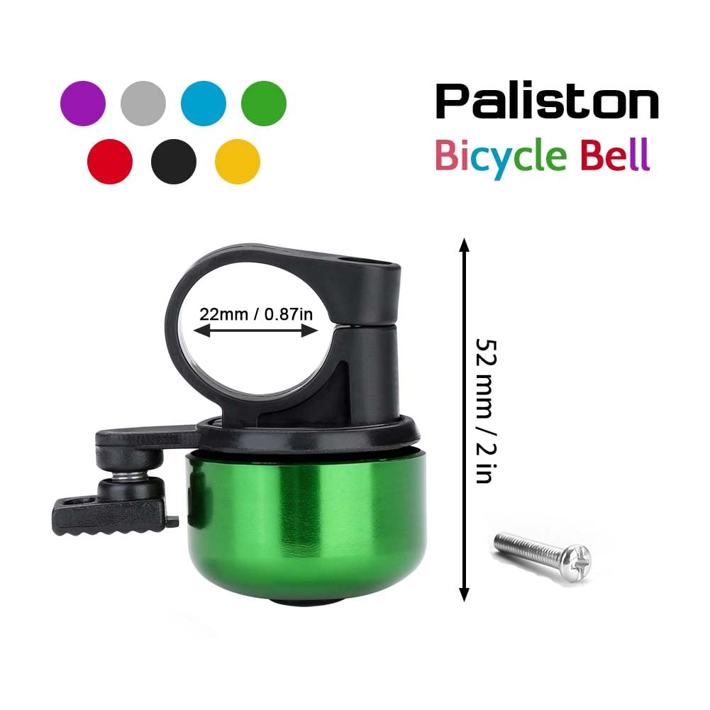 Paliston Bike Bell Bicycle Bell for Adults Kids Boys Girls Green