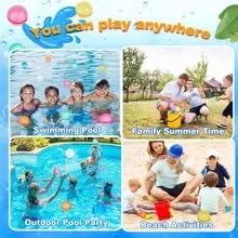 Resealable Water Balloons w/Durable Magnetic Seal/Reusable Water Bomb Splash Balls[Bundle 3 Items] 6 Pack Color Variation),Collapsable Water Bucket For Easy Travel/Water Access (Green), W/Mesh Bag