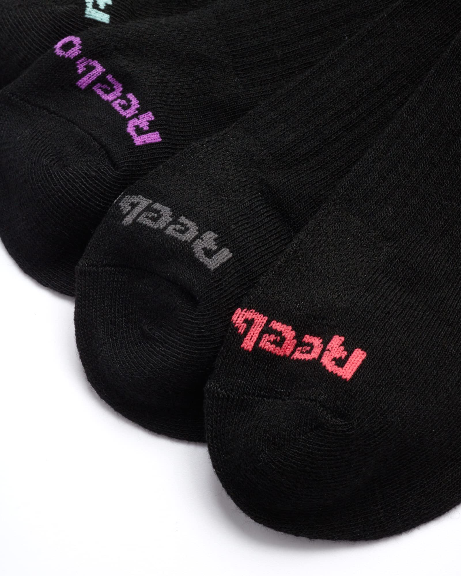 Reebok Women's Athletic Socks - Performance Low Cut Socks (6 Pack), Size 4-10, All Black