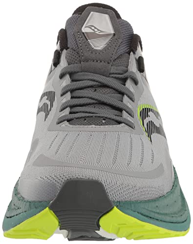Saucony Men's Tempus Running Shoe Sneaker, Fossil/Moss, 8.5