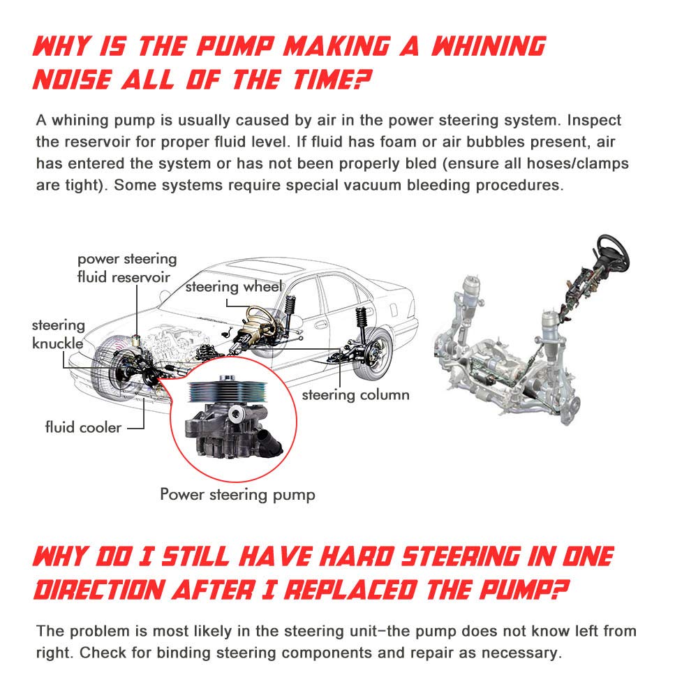 Power Steering Pump 21-5341 for 2003 2004 2005 Accord 2.4L with OE Replace OE # 56110-RAA-A01 56110RAAA03 96-5341 5776 990-0656 PSP1006
