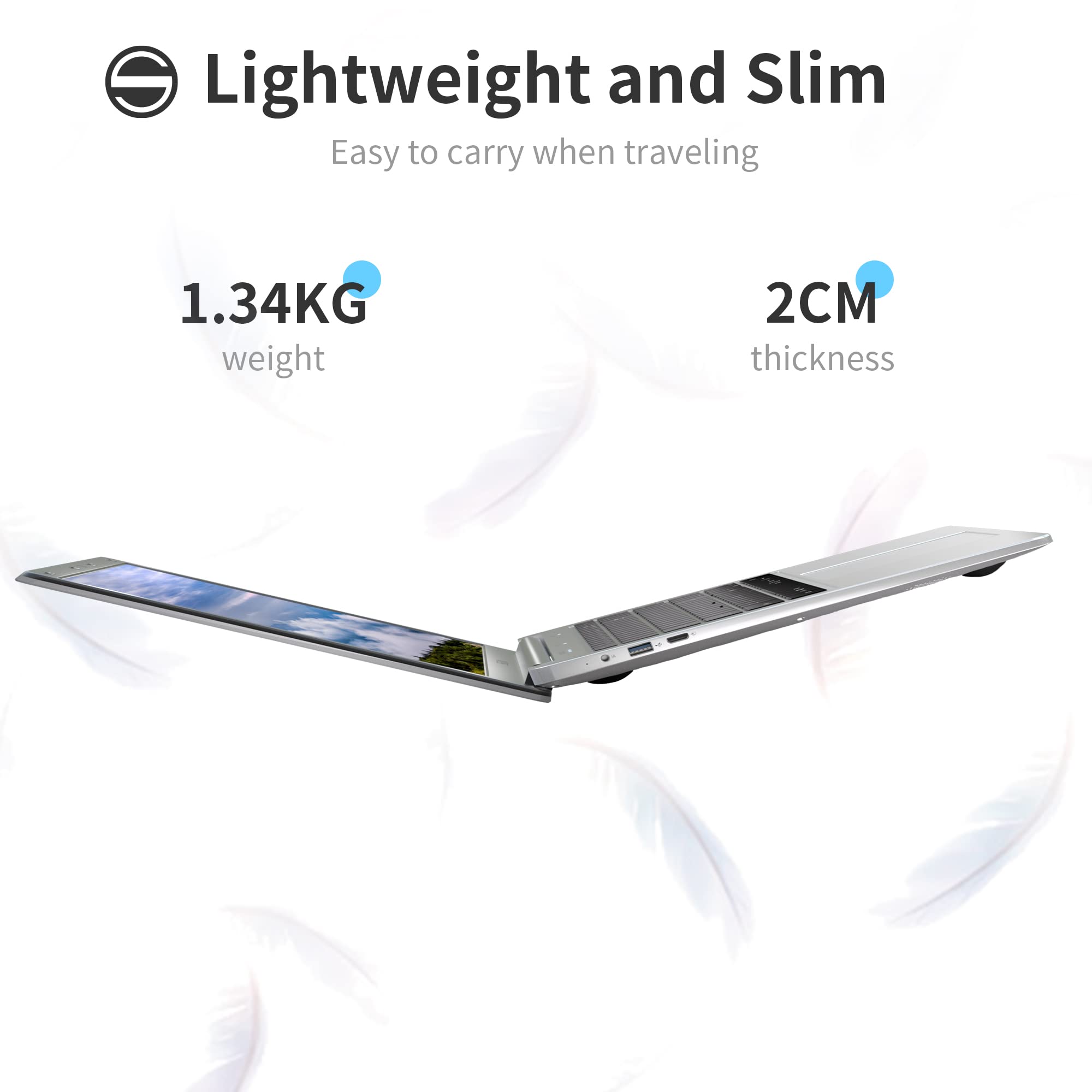 SGIN 15.6 Inch Display Laptop with 4GB DDR4 RAM+128GB SSD, Intel Celeron Quad Core Processor, Intel UHD Graphics 600, Mini HDMI, Webcam, WiFi, Bluetooth 4.2, USB3.0