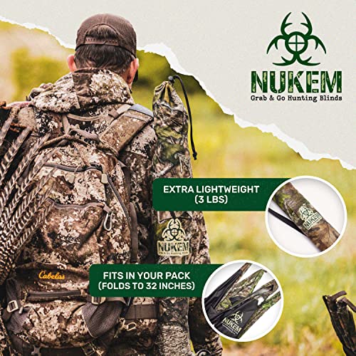Nukem Grab & Go Hunting Ground Blind - TrueTimber Strata - Lightweight Stake-Free Pop Up Turkey & Deer Blind (Regular)
