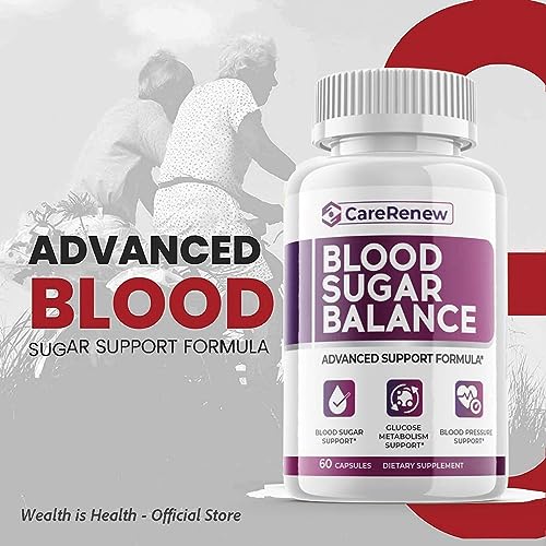 Official CareRenew Sugar Support Capsules - Care Renew Bl00d Gluc0se Sugar Balance Support Supplement (2 Bottles of 60 Capsules)