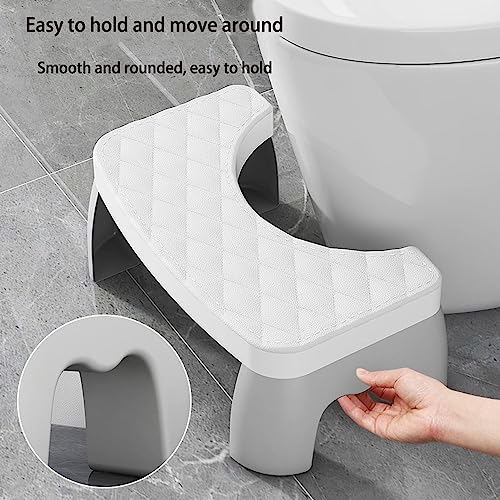 Toilet Potty Stool for Bathroom,7" Heavy Duty Plastic Portable Poop Foot Stool for Adults Everyone Footstool Squatting