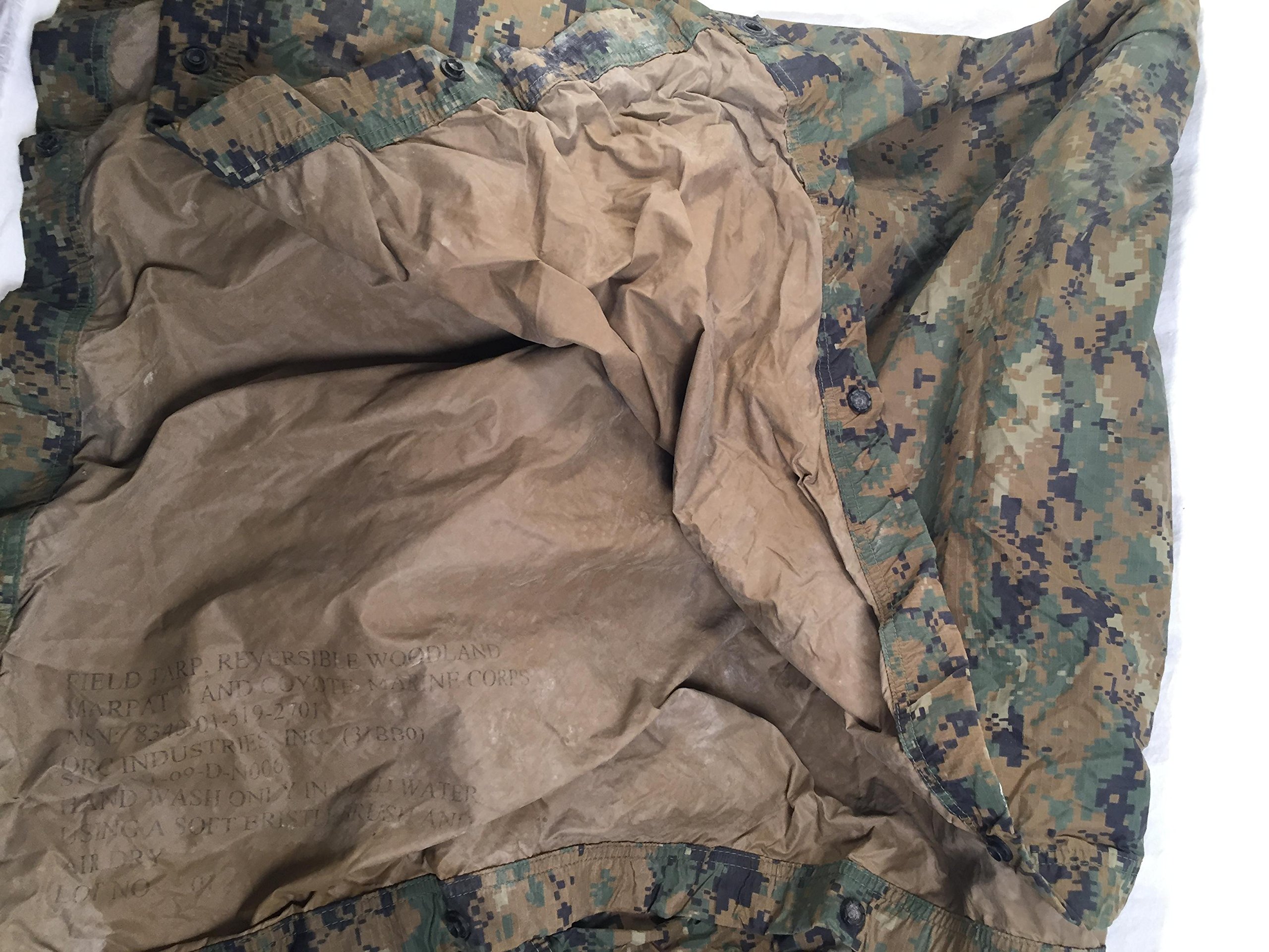 Official USMC Reversible Woodland MARPAT/Coyote Field Tarp