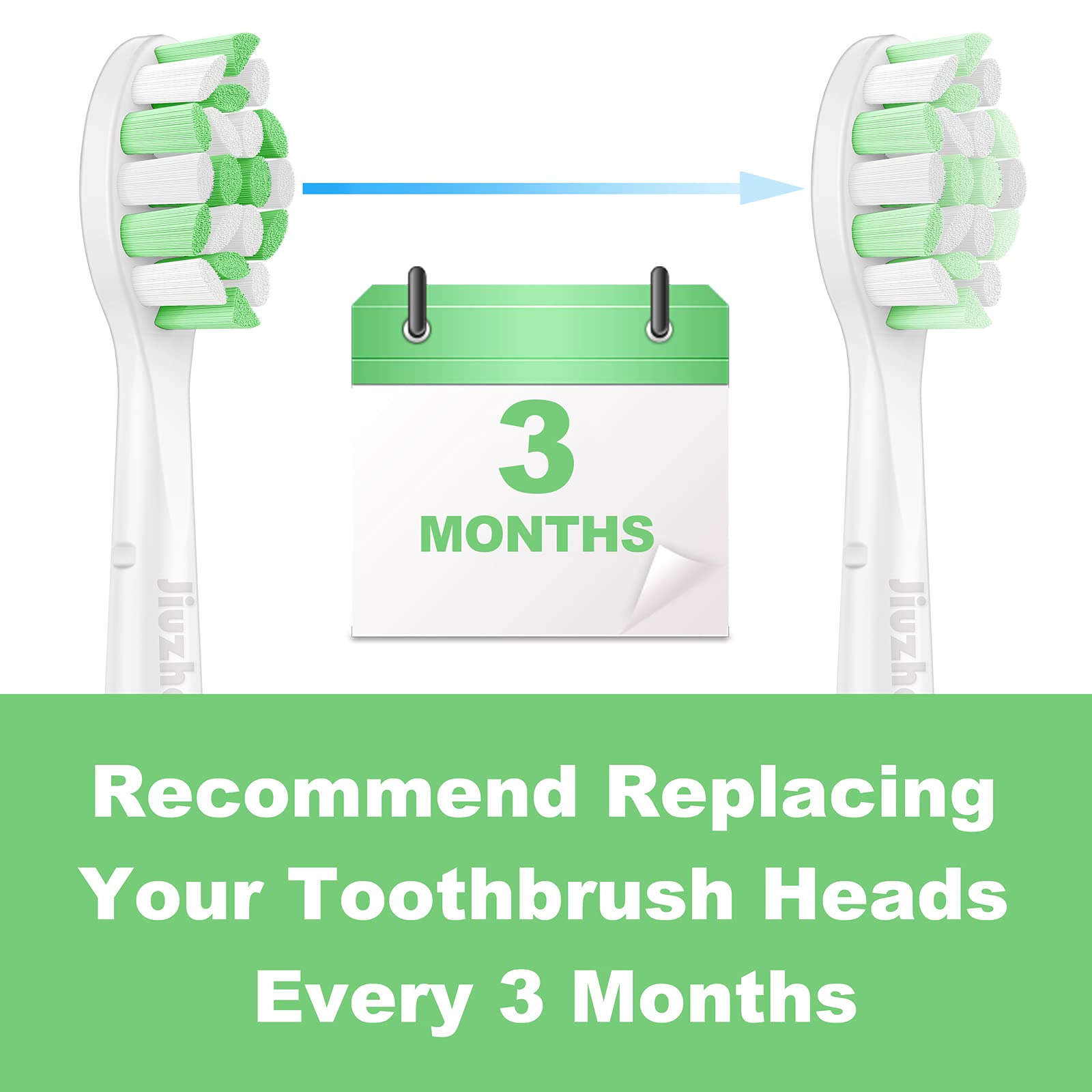 Toothbrush Replacement Heads for Philips Sonicare Toothbrush: Replacement Heads Compatible with Sonicare DiamondClean ProtectiveClean Electric Toothbrush HX6064, 6-Pack