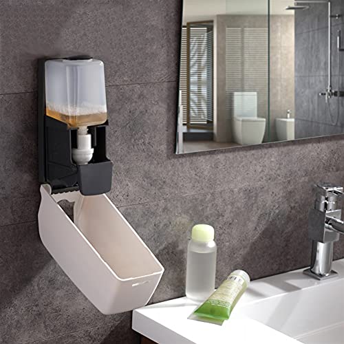 Soap Dispenser Wall Mounted Soap Dispenser Household Bathroom Kitchen Dishwashing Liquid Foam Dispenser Bottle Pump Head White 400ml / 14.1oz Bathroom Soap Dispenser