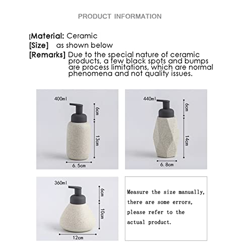 Soap Pump Dispenser Ceramic Liquid Foam Soap Dispenser Portable Shampoo Conditioner Body Wash Lotion Pump Bottle Bathroom Accessories Bottles Dispenser (Color : B2)