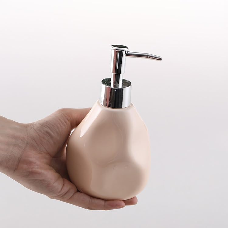 Soap Dispenser Geometric Soap Pump for Bathroom, Farmhouse, Kitchen, Ceramic Soap Dispenser, 300 Ml/10.14 Oz Soap Bottle for Lotion, Massage Oil, Shampoo Soap Pump Bottles
