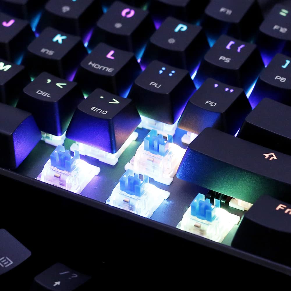 MOTOSPEED CK61 RGB Mechanical Gaming Keyboard OUTMU Blue Switches Keyboard 61 Keys Anti-ghosting with Backlight for Gaming Black