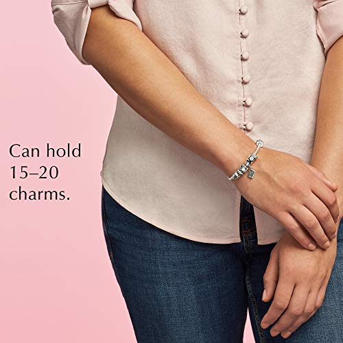 Pandora Jewelry Iconic Moments Snake Chain Charm Sterling Silver Bracelet, 8.3"