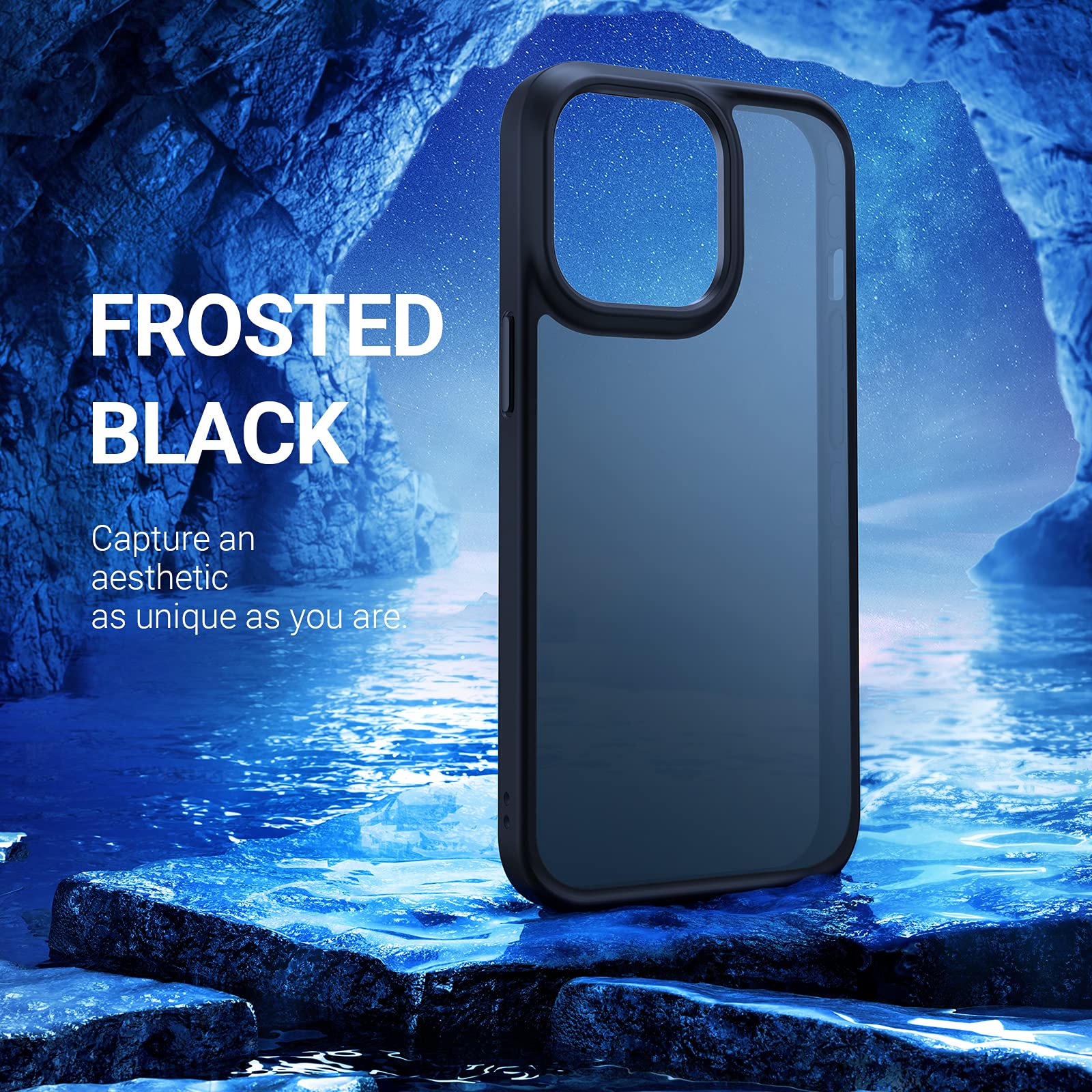 TORRAS Shockproof Compatible for iPhone 13 Pro Max Case, [Military Grade Drop Protection] [Sleek Premium Touch] Translucent Matte Phone Case for iPhone 13 Pro Max Case, Guardian Series, Gray
