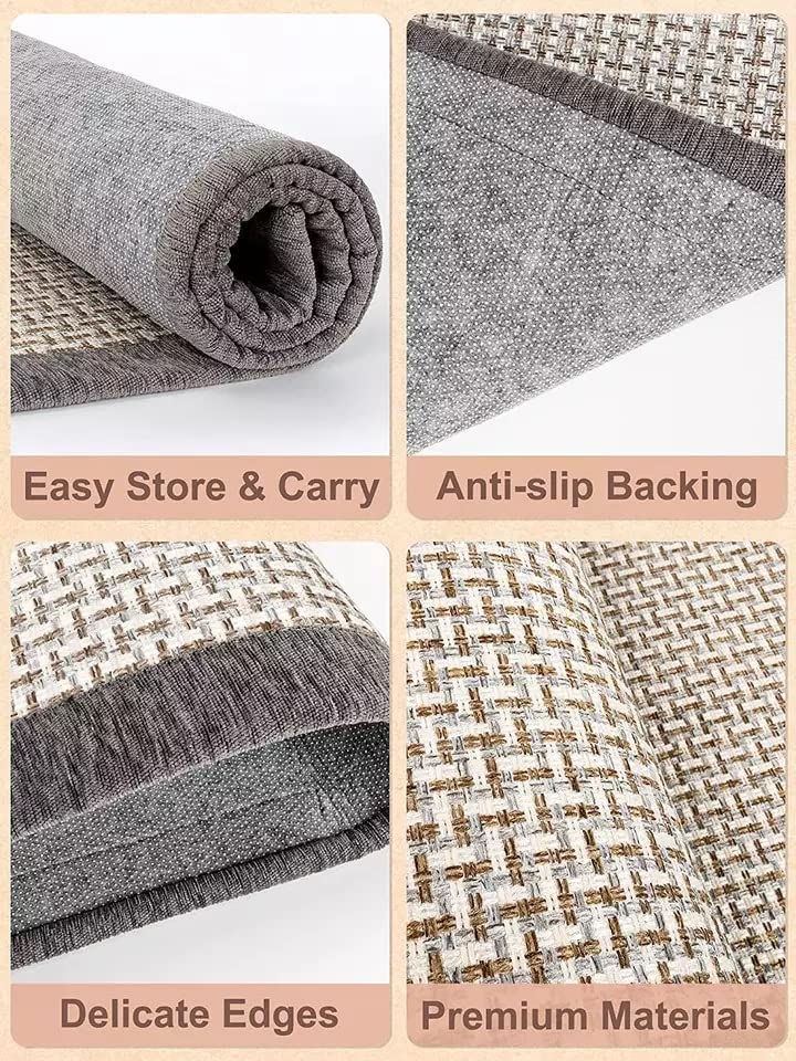 What-Essentials: Waterproof Machine Washable Kitchen Mat. Non-Skid Kitchen Mat. for in Front of Stove and Sink. Two Piece Combo Set. Anti-Fatigue Mat. Easy to Clean Rug. Stain Resistant Kitchen mat