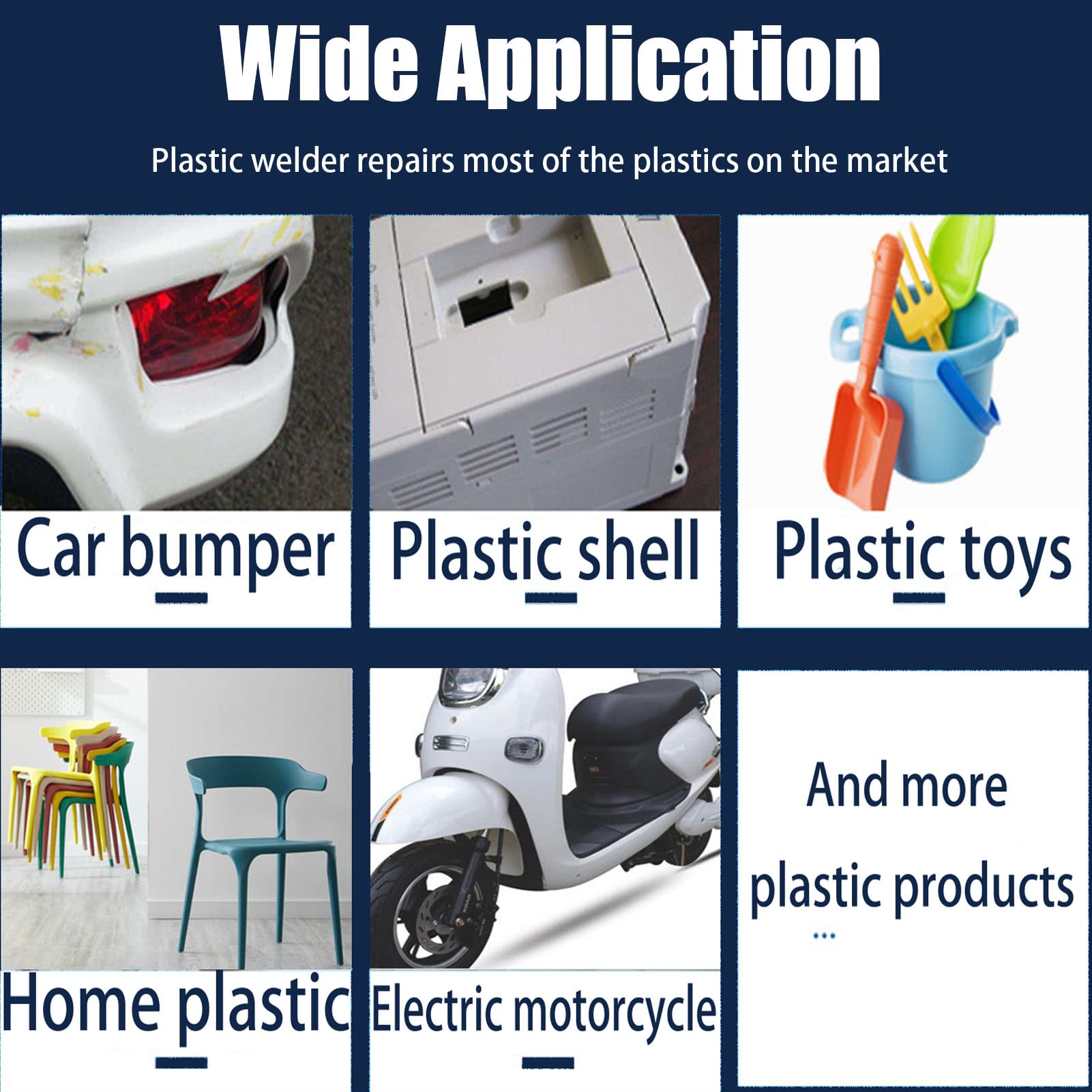 Upgraded 150W Plastic Welder Bumper Repair Kit,2-in-1 Plastic Welding Kit 800PCS Hot Staples & 30pcs Plastic Welding Rods,Hot Stapler Plastic Repair Kit for Car Bumper Kayak Crack Repairs(black)