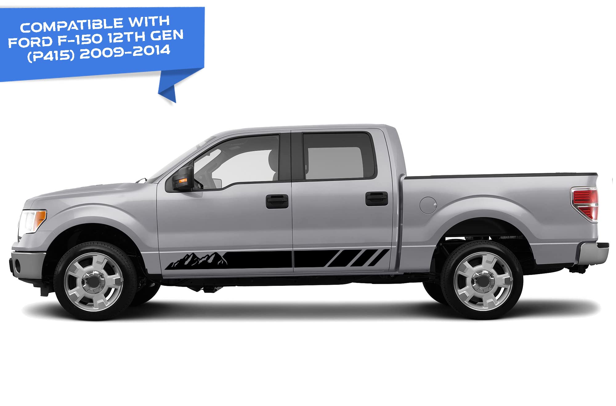 Mountain Stripes Decals Stickers Graphics Compatible with Ford F150 all Generations (2900B)