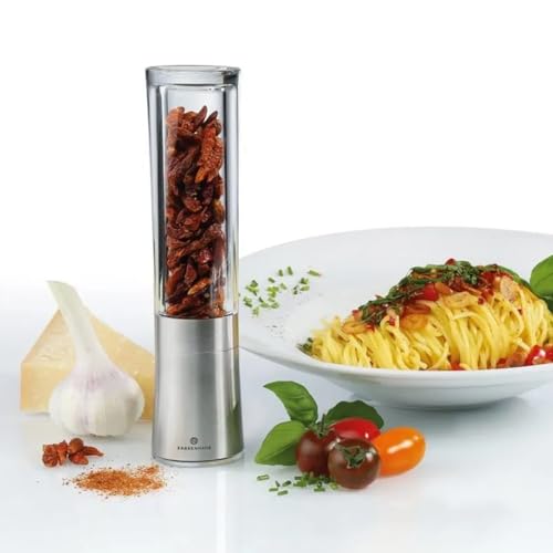 Zassenhaus Diavolo Chili Mill, Stainless Steel/Acrylic, Silver, 9 x 12 x 16 cm
