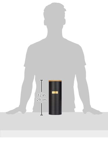 Typhoon Otto Black Pasta Storage Canister, Black/Gold