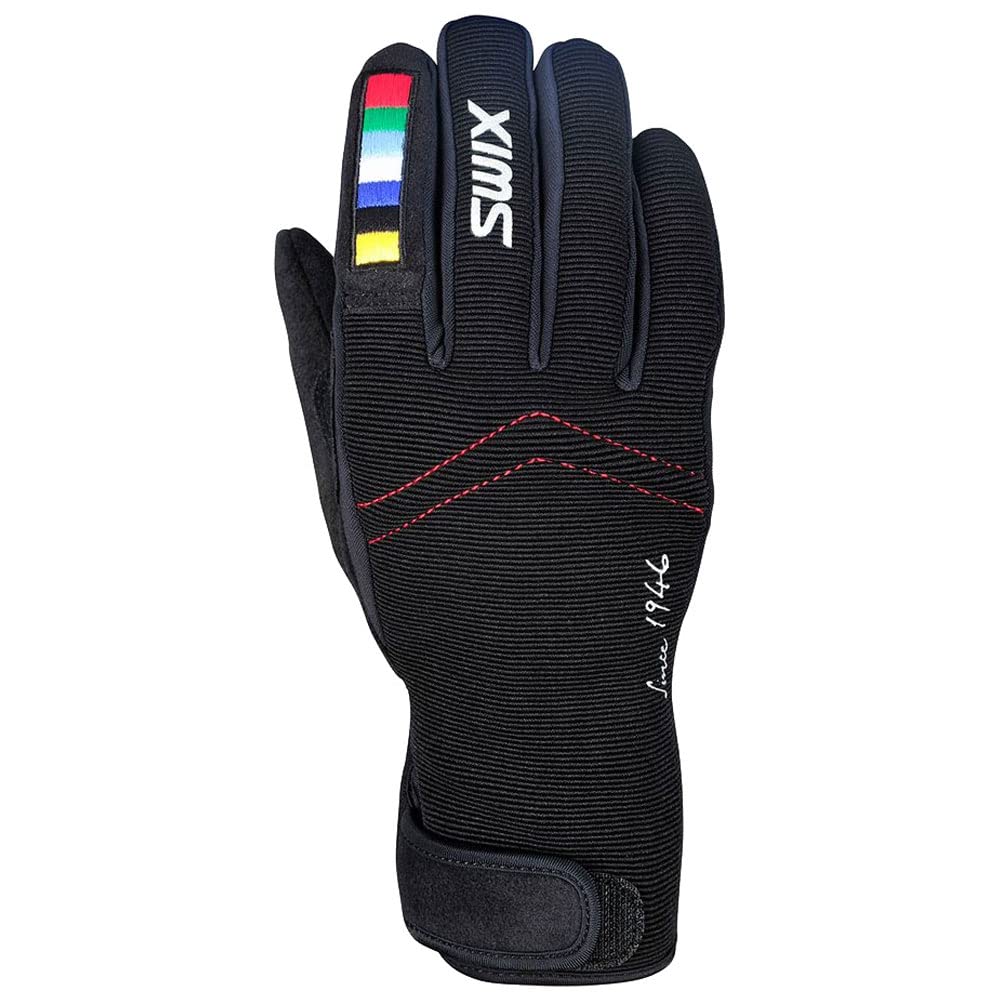 Swix Menās Winter Sports Snowboarding Skiing Warm Soft Universal Gunde Gloves, Black, Small