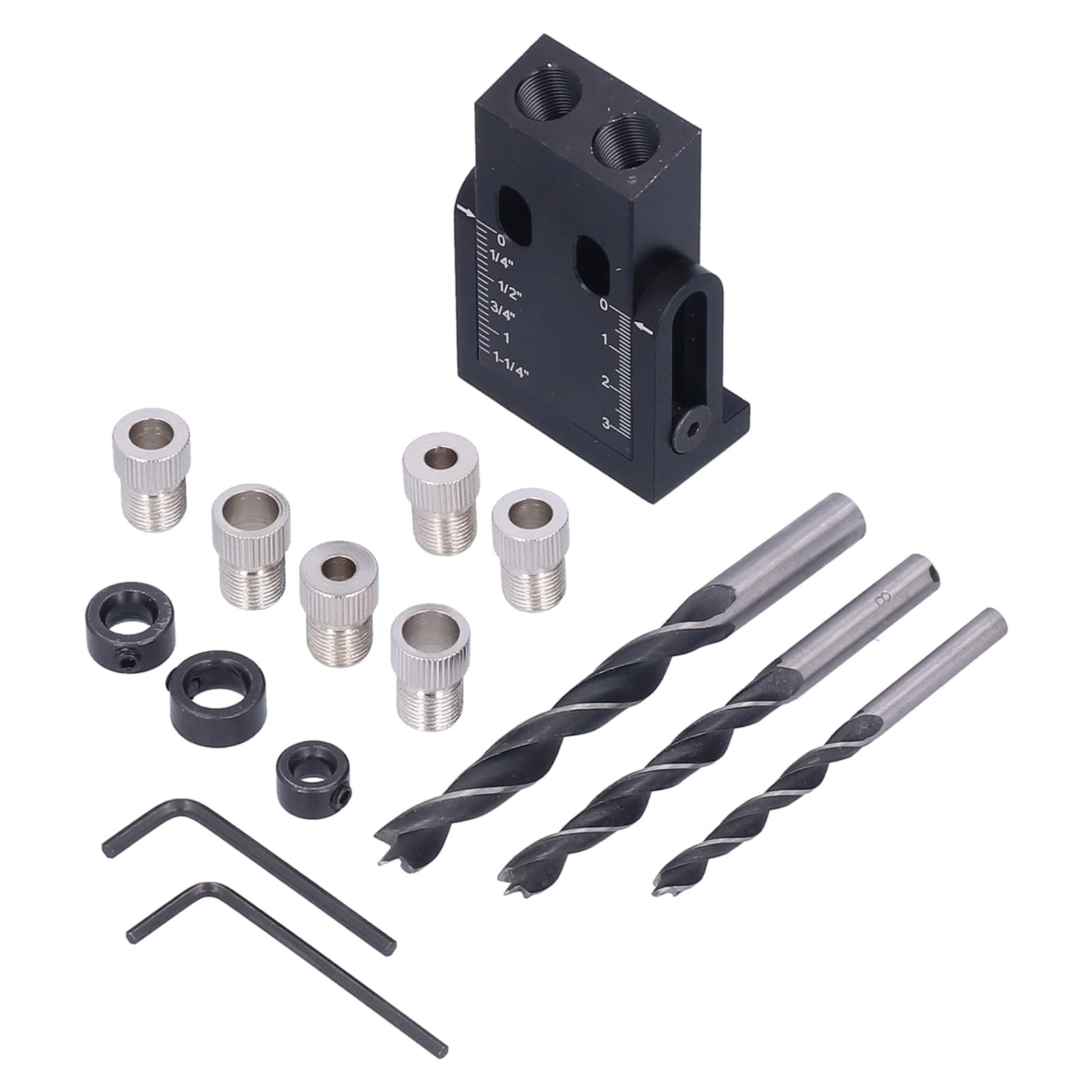 Oblique Hole Locator 15° Pocket Slant Holes Jig Kit Woodworking Positioner with Drill Bits - Oblique Hole Positioner Kit,For Precise Pocket Slant Hole Drilling - Woodworking Locator Joint Tool