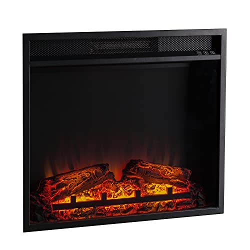 SEI FURNITURE 23” Base Electric Firebox w/Remote Control, Black