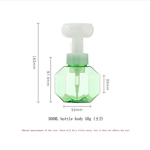 Soap Dispenser 300ml Soap Dispenser Empty Plastic Bottle Flower Liquid Soap Dispenser Soap Foam Flower Shower Gel Foam Pump Bottle for Bathroom Kitchen Bathroom Soap Dispenser (Color : Gray)