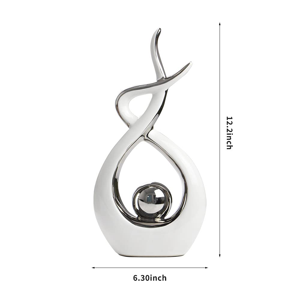 Norrclp Home Decor Modern Abstract Art Ceramic Statue Table Decorations for Dining Room Living Room Office Centerpiece