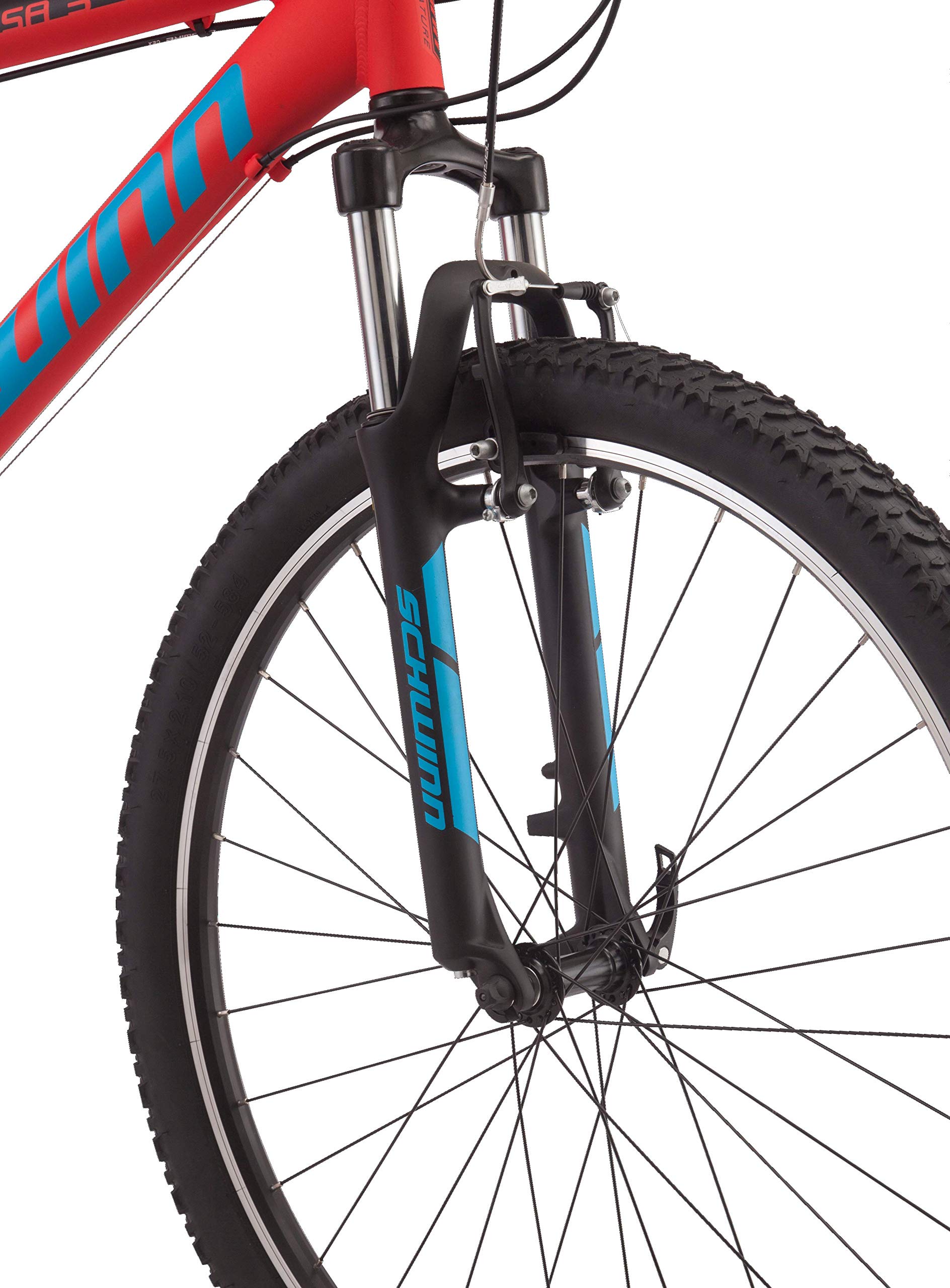Schwinn Mesa 3 Adult Mountain Bike, 21 speeds, 27.5-inch Wheels, Large Aluminum Frame, Red