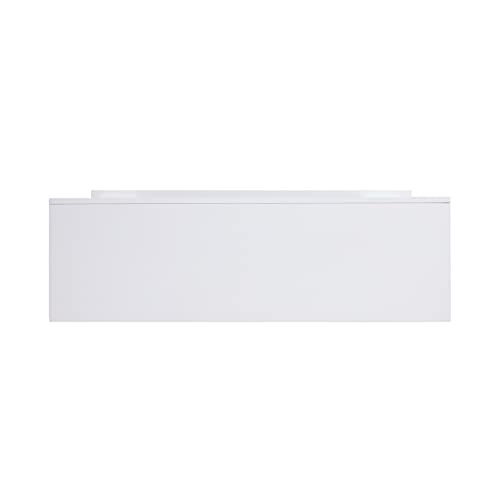 SEI Furniture Lirrington Electric Fireplace with Stainless Steel Accents, White