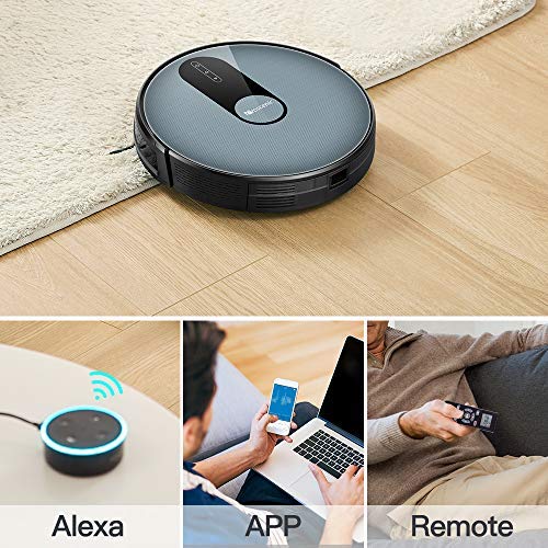 Proscenic 820S Robot Vacuum Cleaner, WiFi Connectivity, Alexa & Google Control, Smart Mapping, Auto Boost, 1800Pa Max Suction, 600ML Large Dustbox, Self-Charging, for Pet Hairs, Hard Floors and Carpet