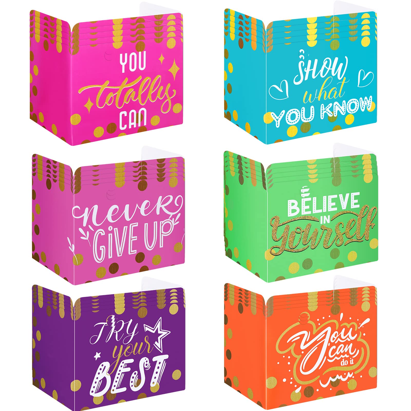 Sherr 30 Pack Privacy Boards for Student Desks Inspiration Confetti Trifold Desk Dividers Study Carrel Reduces Distractions Keeps Their Eyes on Their Own Test Privacy Folders 17 x 13 x 12 Inches