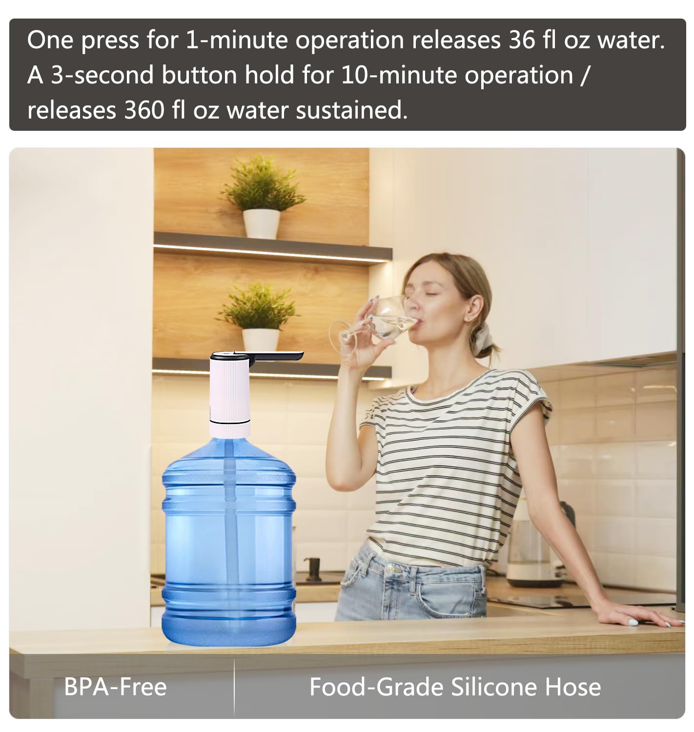 Selitofafa Drinking Water Dispenser - Water Cooler Dispenser - Portable Water Bottle Pump for Camping or Family and Office