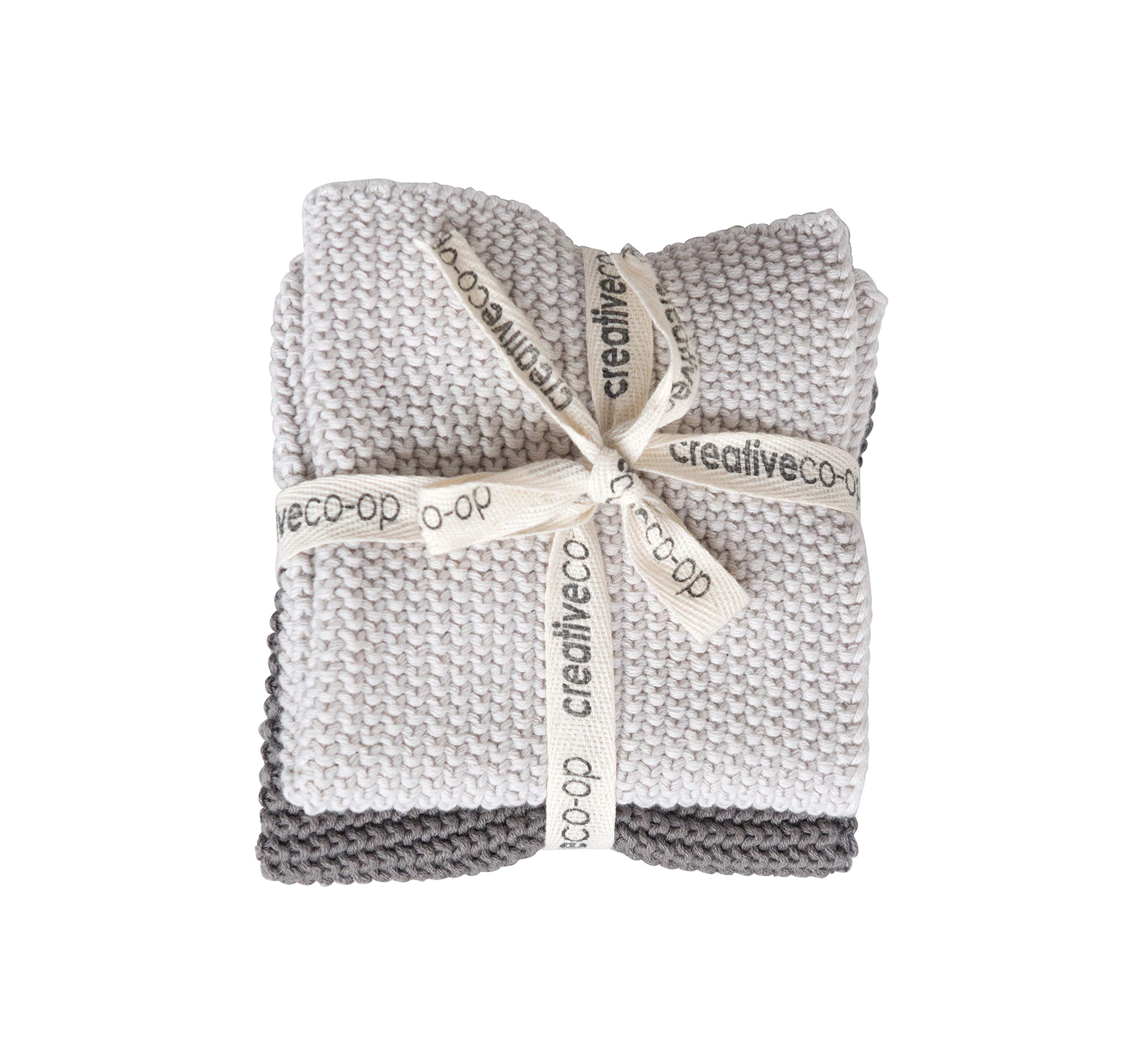 Square Cotton Knit Dish Cloths (Set of 2 Pieces)