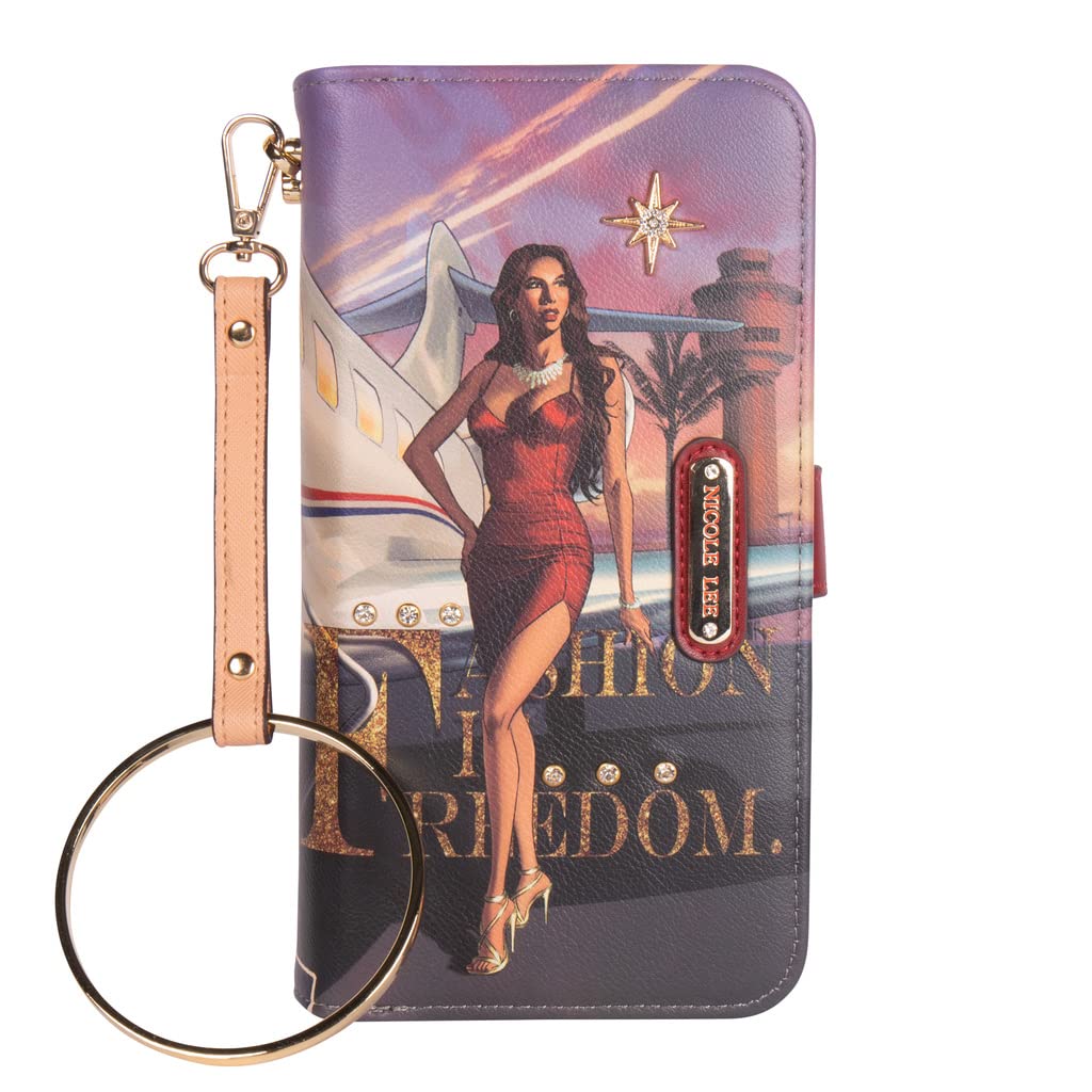 Nicole Lee SIGNATURE BIFOLD WALLET WRISTLET-TRAVEL IN FASHION
