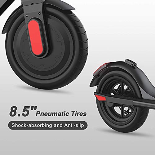 S5 Electric Scooter, 10 Miles Long Range Battery, Up to 15.5 MPH, 8.5" Pneumatic Tires, Portable and Folding Electric Scooter for Short Commutes and Trips S5