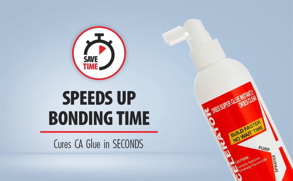 Premium Grade Cyanoacrylate (CA) Super Glue by STARBOND"Gap Filler" Thick Adhesive (4.5 oz) and Pump Accelerator/Activator (8oz) Bundle for Carpentry, Woodworking, Hobby Models, Archery Fletching