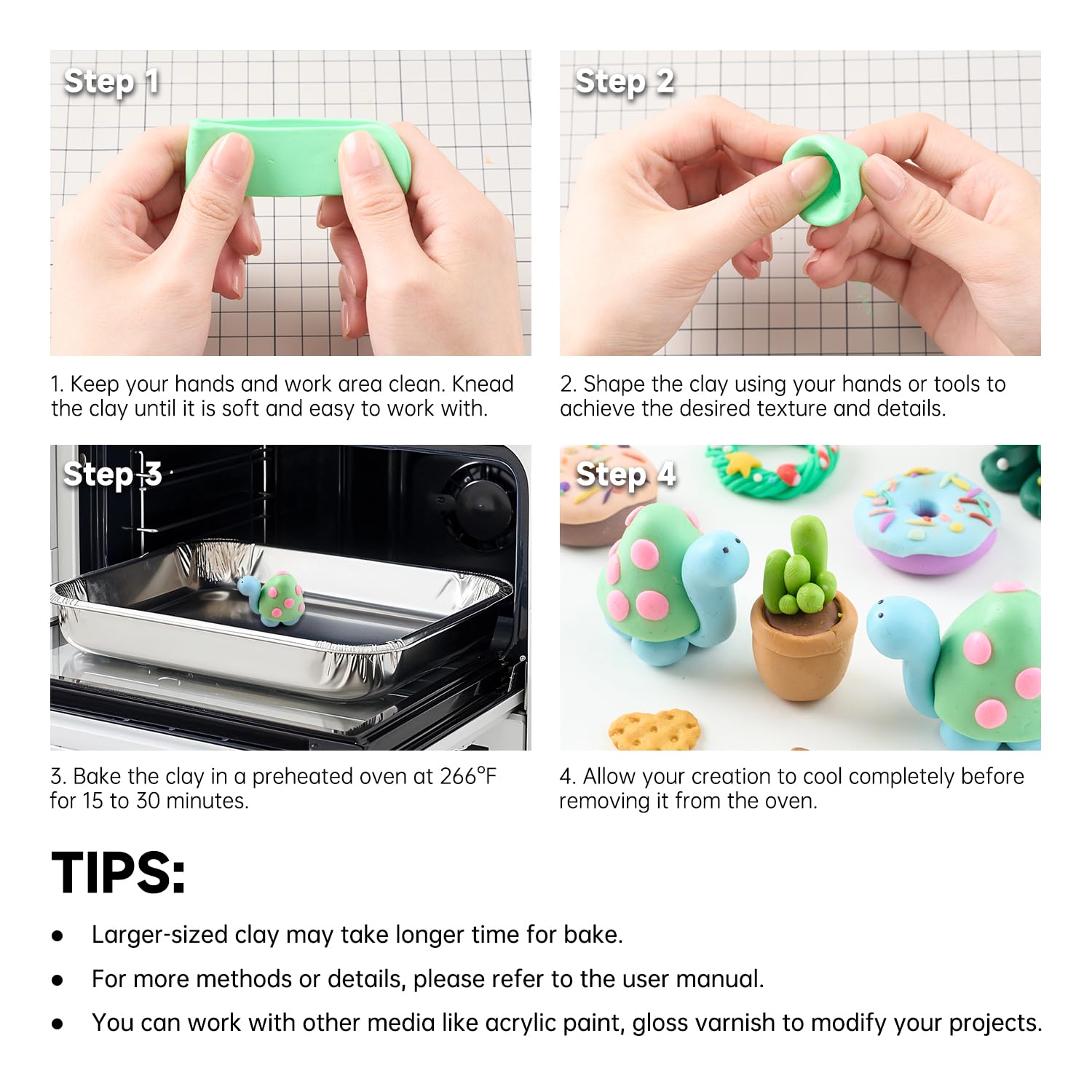 Polymer Clay, Shuttle Art 57 Colors Oven Bake Modeling Clay, Creative Clay Kit with 19 Clay Tools and 10 Kinds of Accessories, Non-Toxic, Non-Sticky, Ideal DIY Art Craft Clay Gift for Kids Adultsā¦