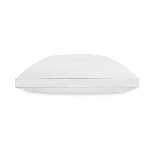SensorPEDIC Luxury Dual Comfort Reversible Bed Pillow with 400 Thread Count Cotton Cover, Standard (Pack of 1), White