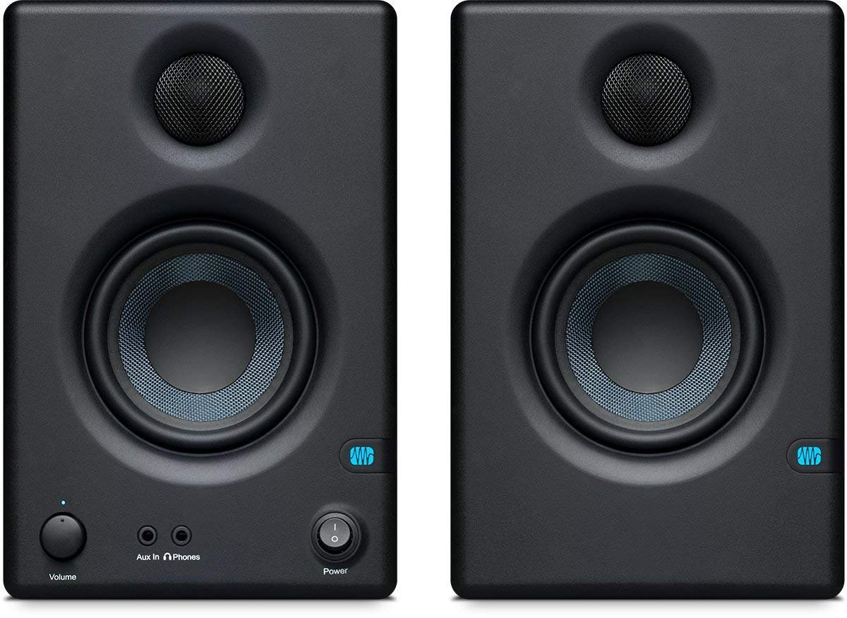 Presonus AudioBox 96 Audio Interface (May Vary Blue or Black) Complete Studio Bundle with Studio One Artist Software Pack w/Eris 3.5 Pair Studio Monitors, Condenser Microphone, 1/4β Instrument Cables
