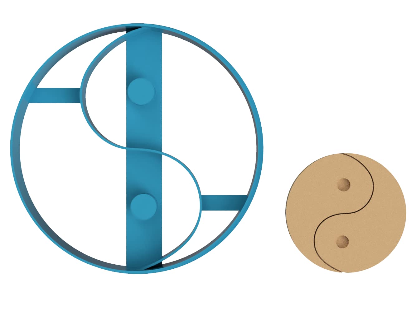 Yin Yang Symbol - Cookie Cutter/Sugar Cookie/Fondant/Clay (1085)