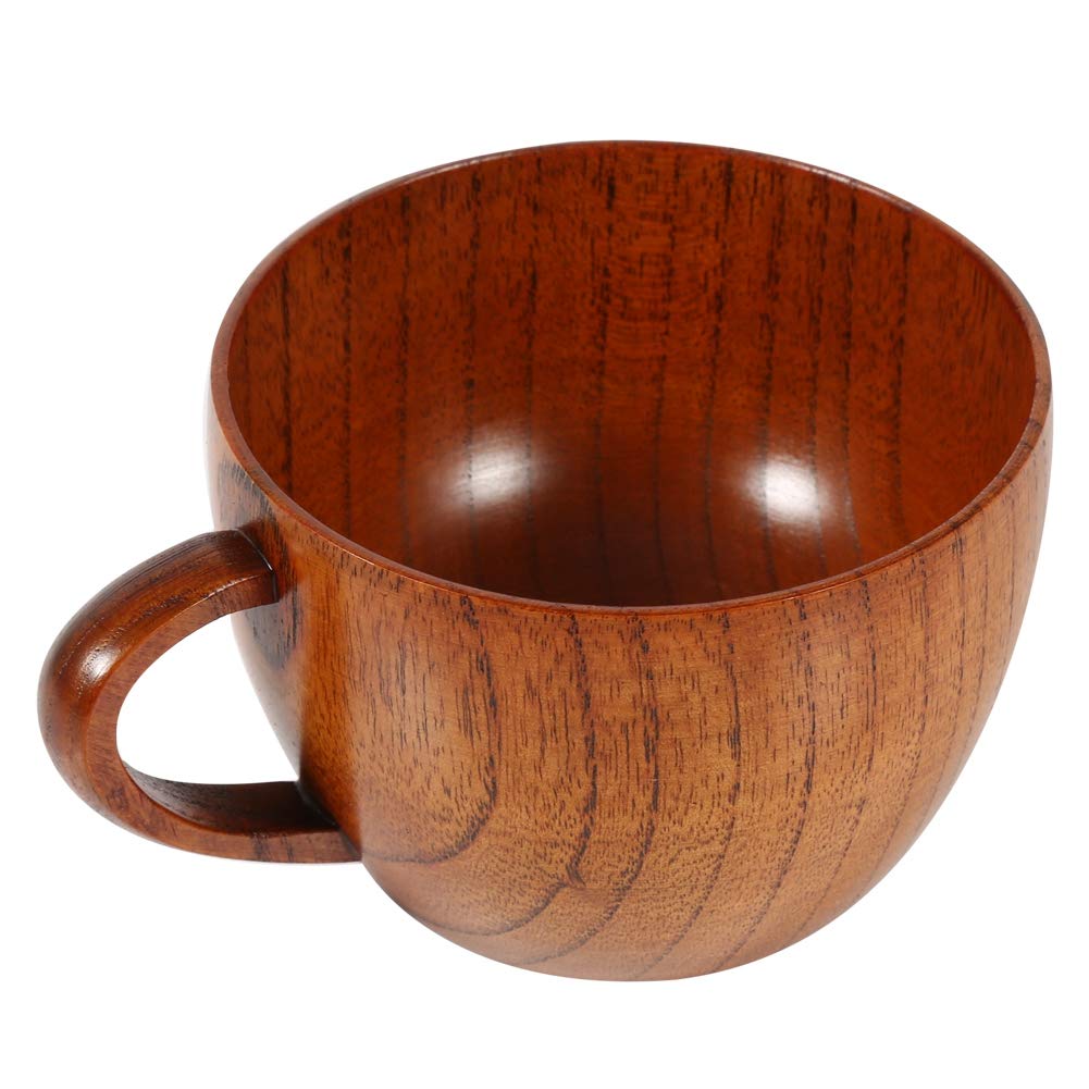 Yinhing Wood Mug,Wooden Cup Primitive Log Color Wood Coffee Tea Beer Juice Milk Mug(#3)