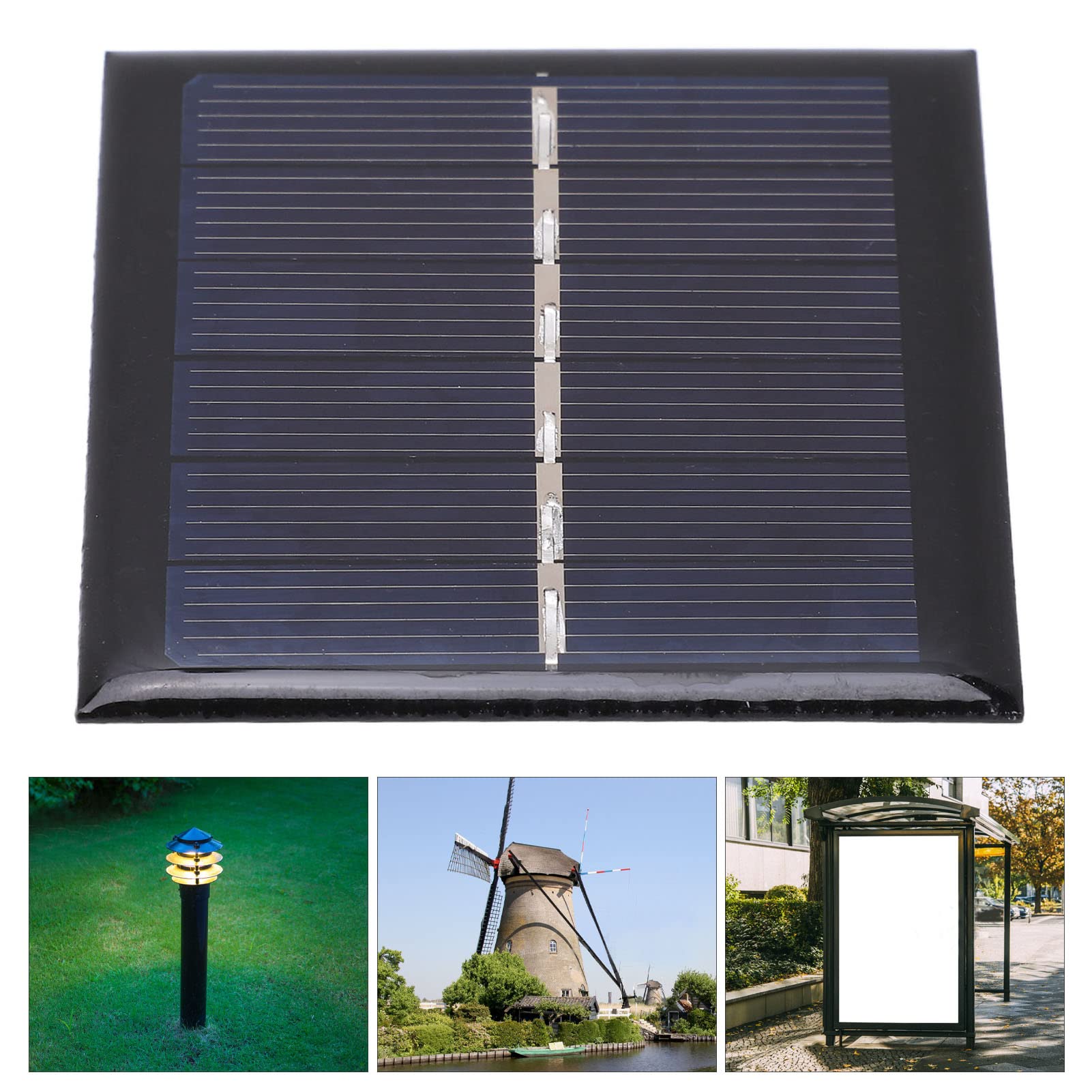 Solar Panel, Polysilicon Solar Charging Board 0.6W 3V for Small Household Lighting System