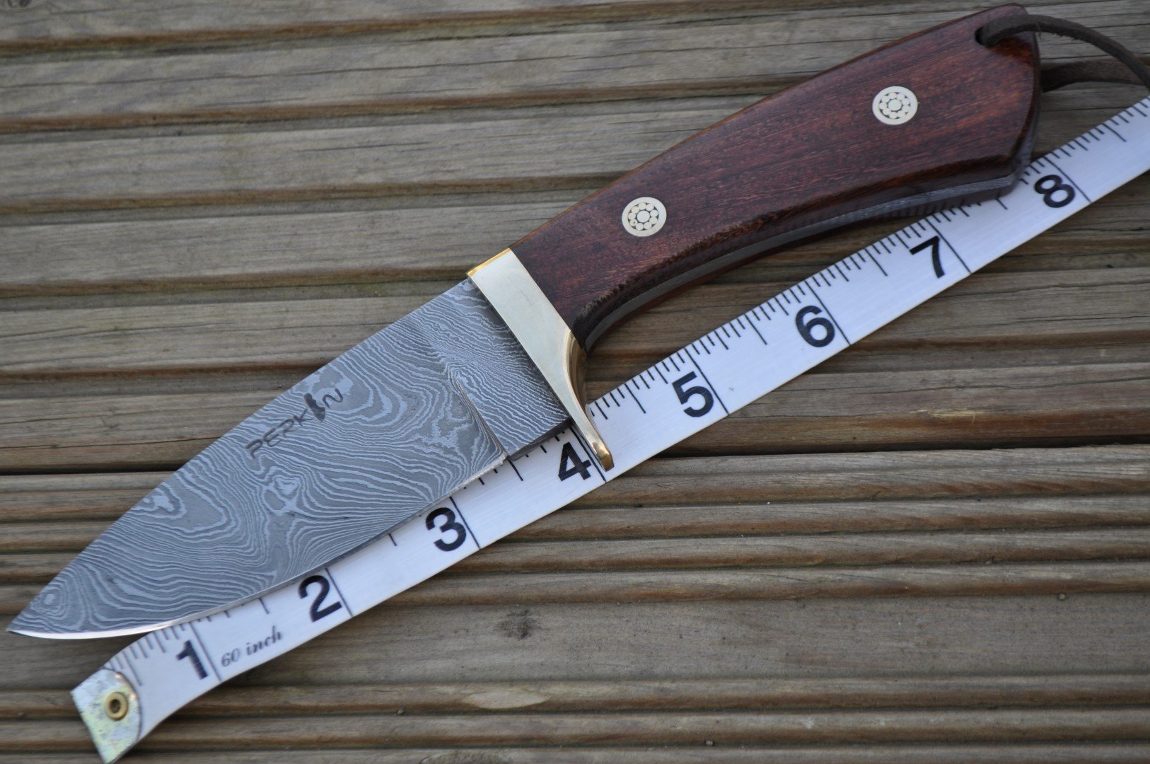 Perkin - Custom Damascus Handmade Hunting Knife - Bushcraft Knife