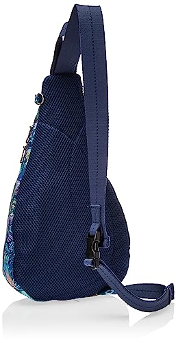 Sakroots Women's On The Go Sling Backpack in Nylon Eco Twill, Royal Blue Seascape 2