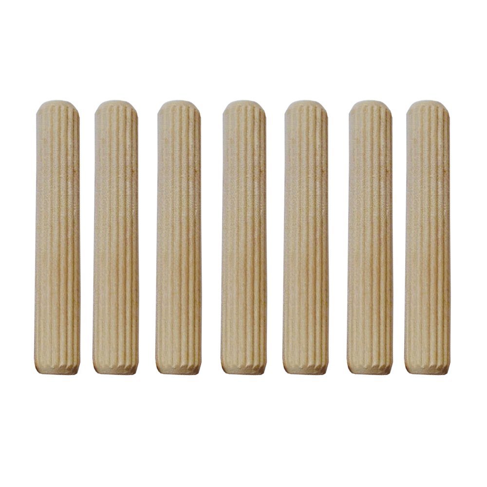 StarMall 1/4" x 2 2/5"(6x60mm) Best High Quality Fluted Wood Dowel Pins - 100 Pieces
