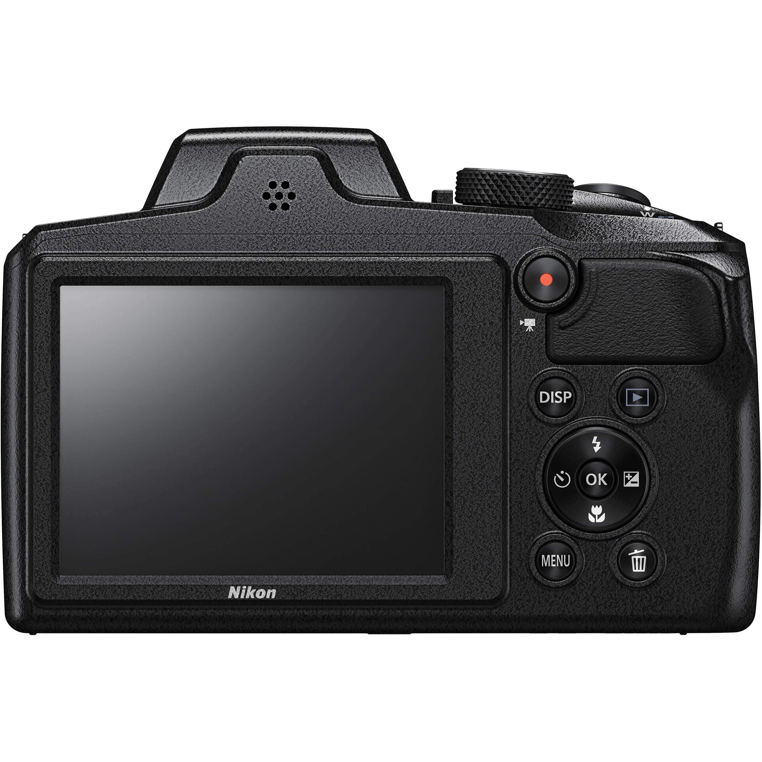 Nikon COOLPIX B600 Digital Camera (Black) with Accessory Bundle – Includes: SanDisk Ultra 64GB SDXC Memory Card, Extended Life Replacement Battery (EN-EL12) with Charger, Slave Flash & More (Renewed)