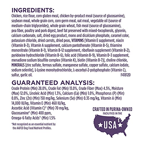 Purina ONE High Protein Dry Senior Dog Food Plus Vibrant Maturity Adult 7 Plus Formula - 31.1 lb. Bag