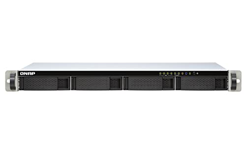 QNAP TS-451DEU-2G 4 Bay Rackmount NAS Enclosure - with 2.5 GB E Connectivity, 2 GB RAM, Intel Celeron 2.0 GHz Dual-Core Processor - for Small-to-Mid Size Offices and Audiovisual Rooms